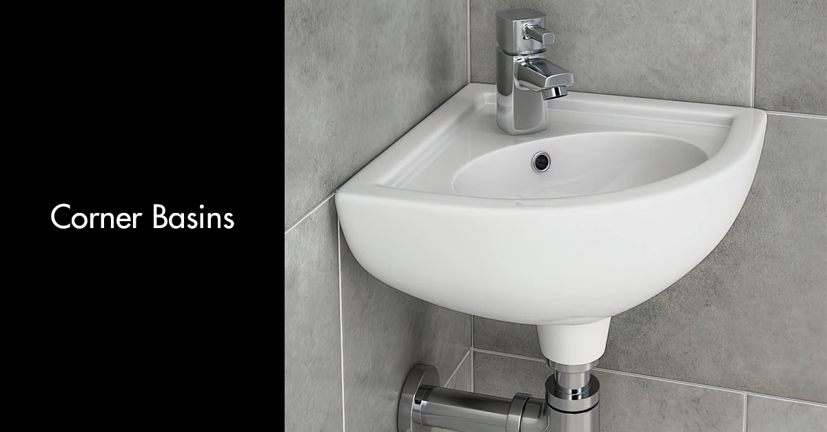 Basins for Corner Installation | Space-Saver Sinks | QS Bathroom Supplies